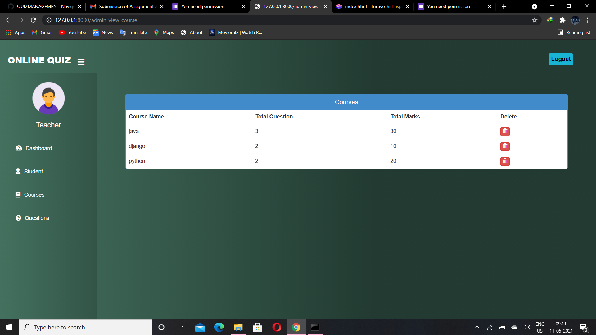GitHub - nitish666666/QUIZMANAGEMENT-Navigus-assignment: Navigus assignment of quiz