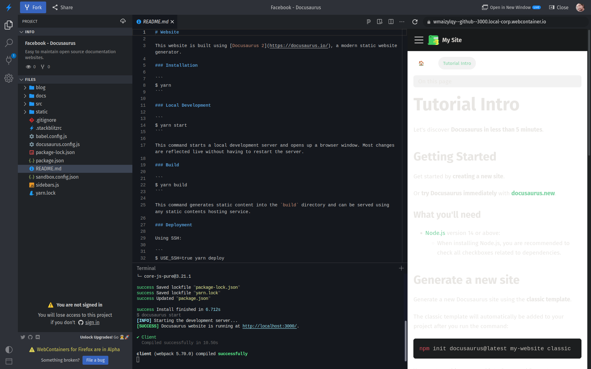[Auto-detection] Stackblitz - Preview on the sidebar · Issue #8685 · darkreader/darkreader · GitHub