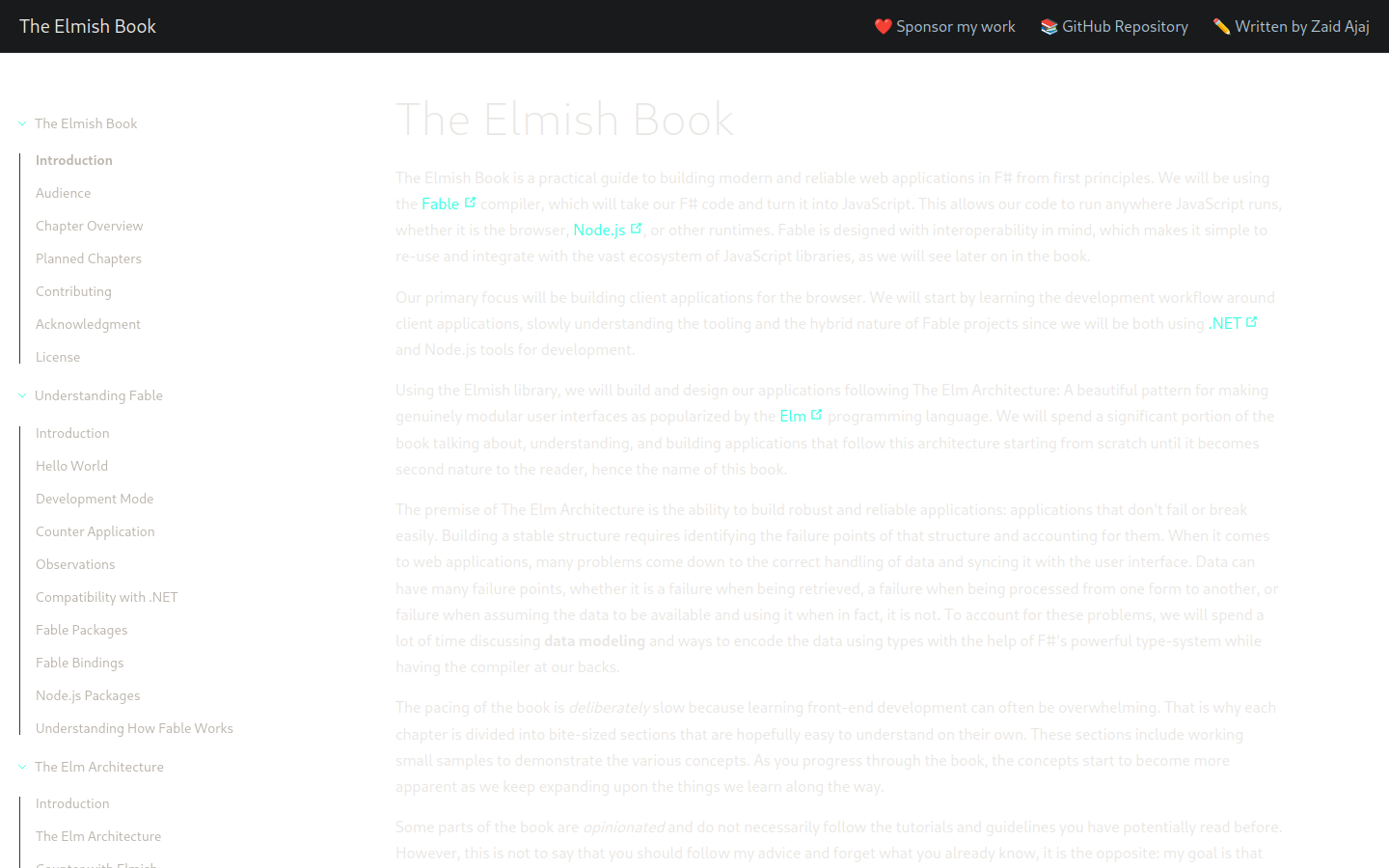 [Broken Website] https://zaid-ajaj.github.io/the-elmish-book/#/ · Issue #9855 · darkreader ...