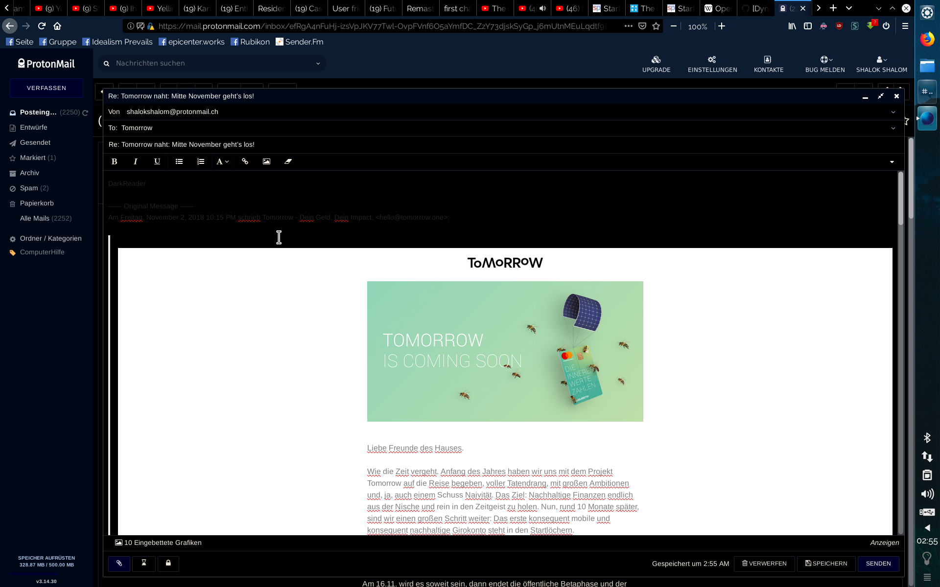 [Dynamic] Protonmail · Issue #437 · darkreader/darkreader · GitHub