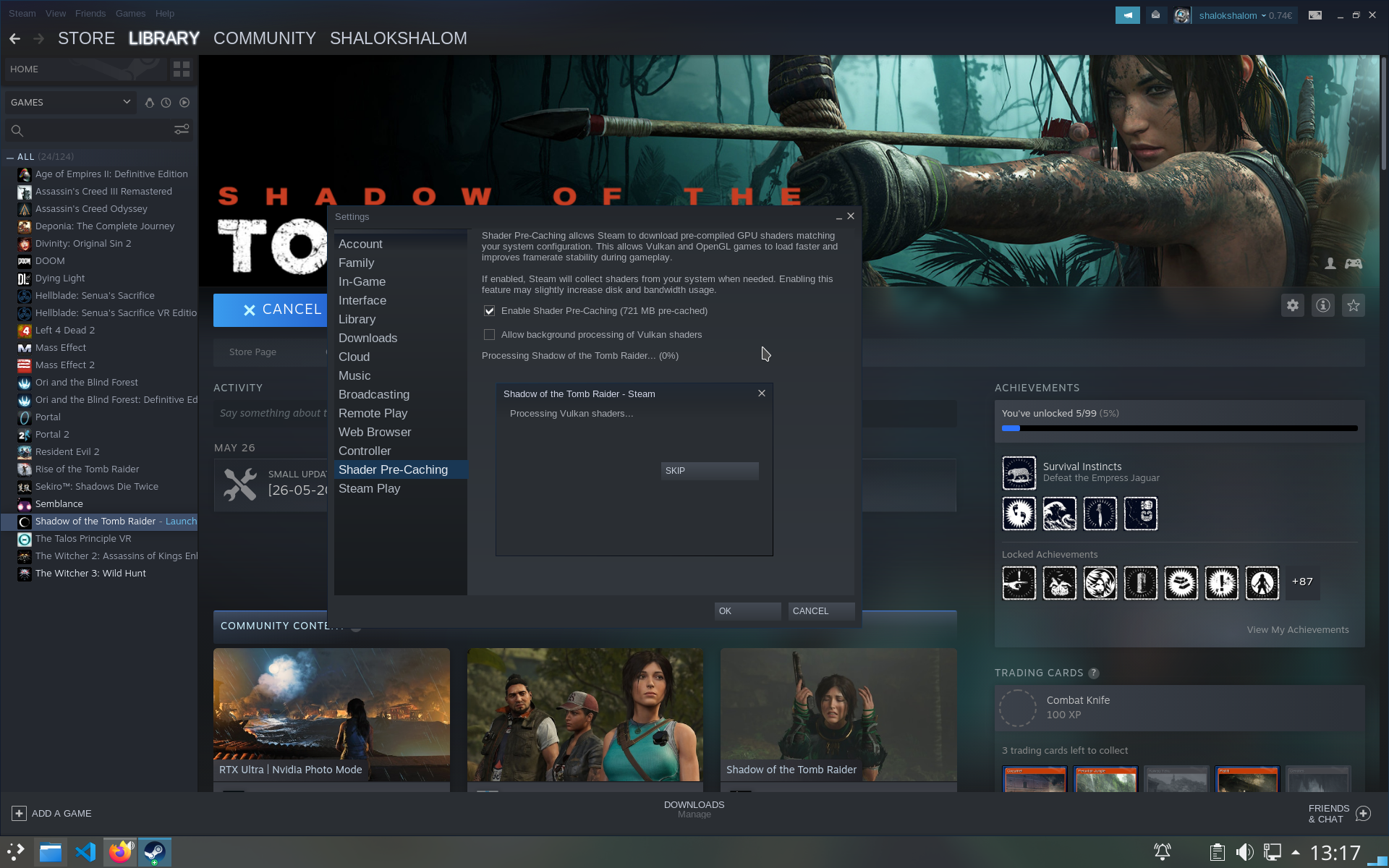 Processing Vulkan Shaders indefinitely · Issue #7271 · ValveSoftware/steam-for-linux · GitHub