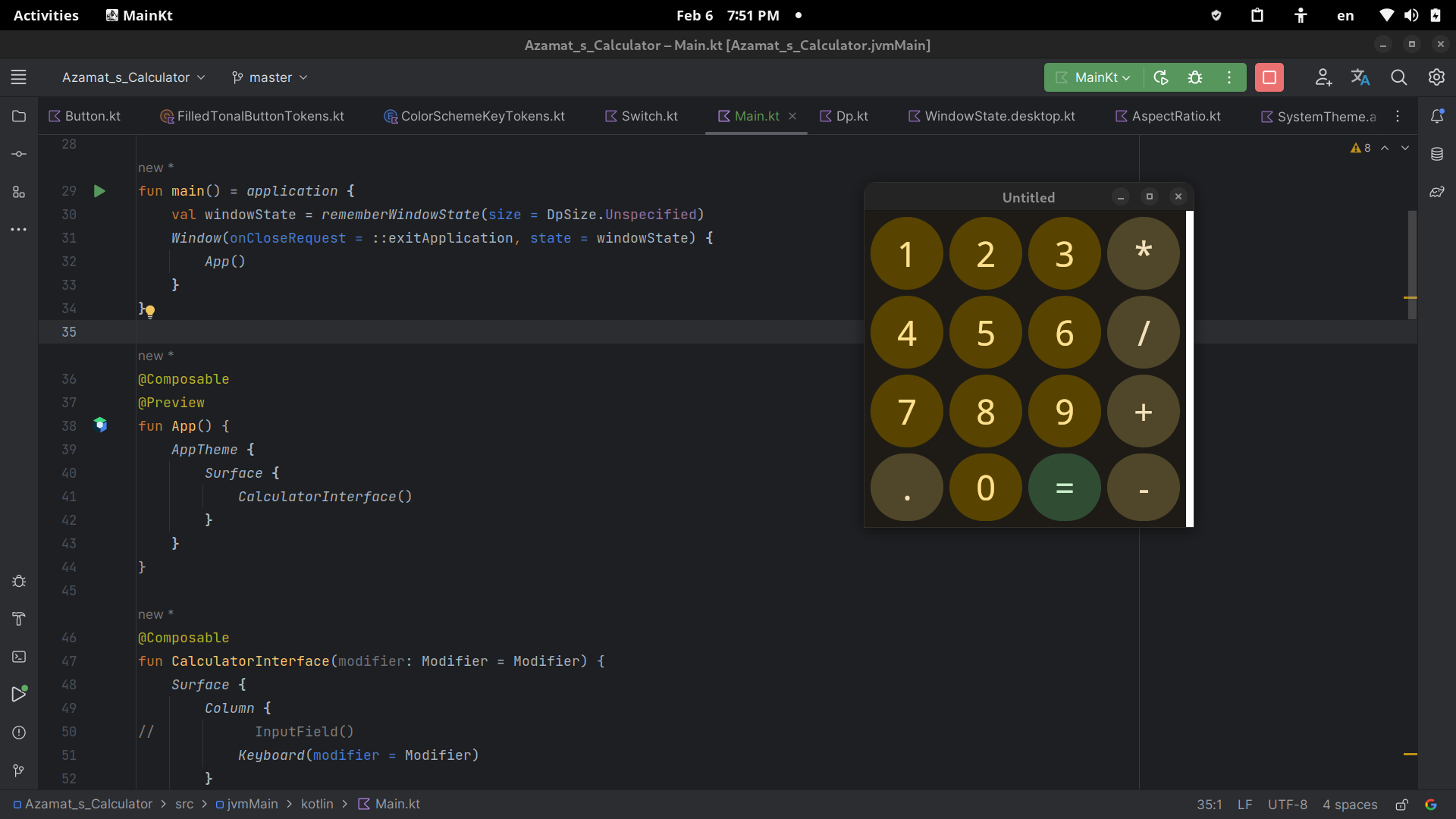 Not filled spaceline on right side in Window with wrap content on Linux ...