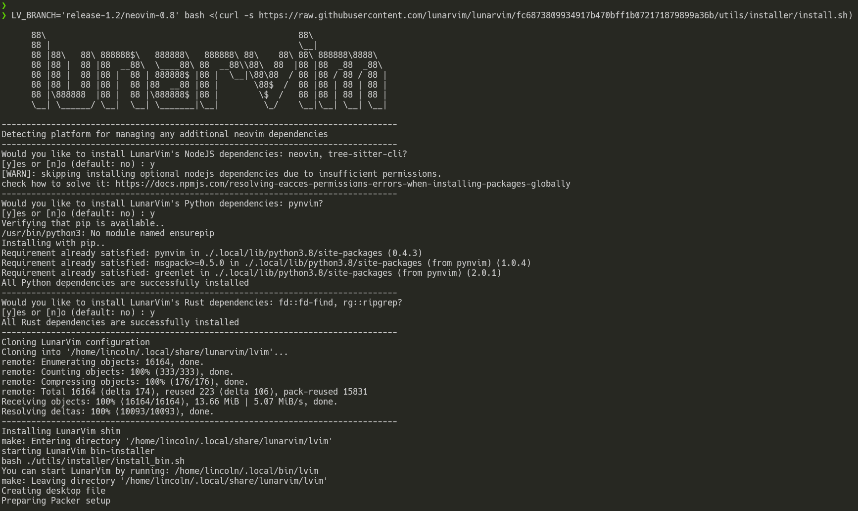 Error on Lua packages when using ASDF. · Issue #3775 · LunarVim/LunarVim · GitHub