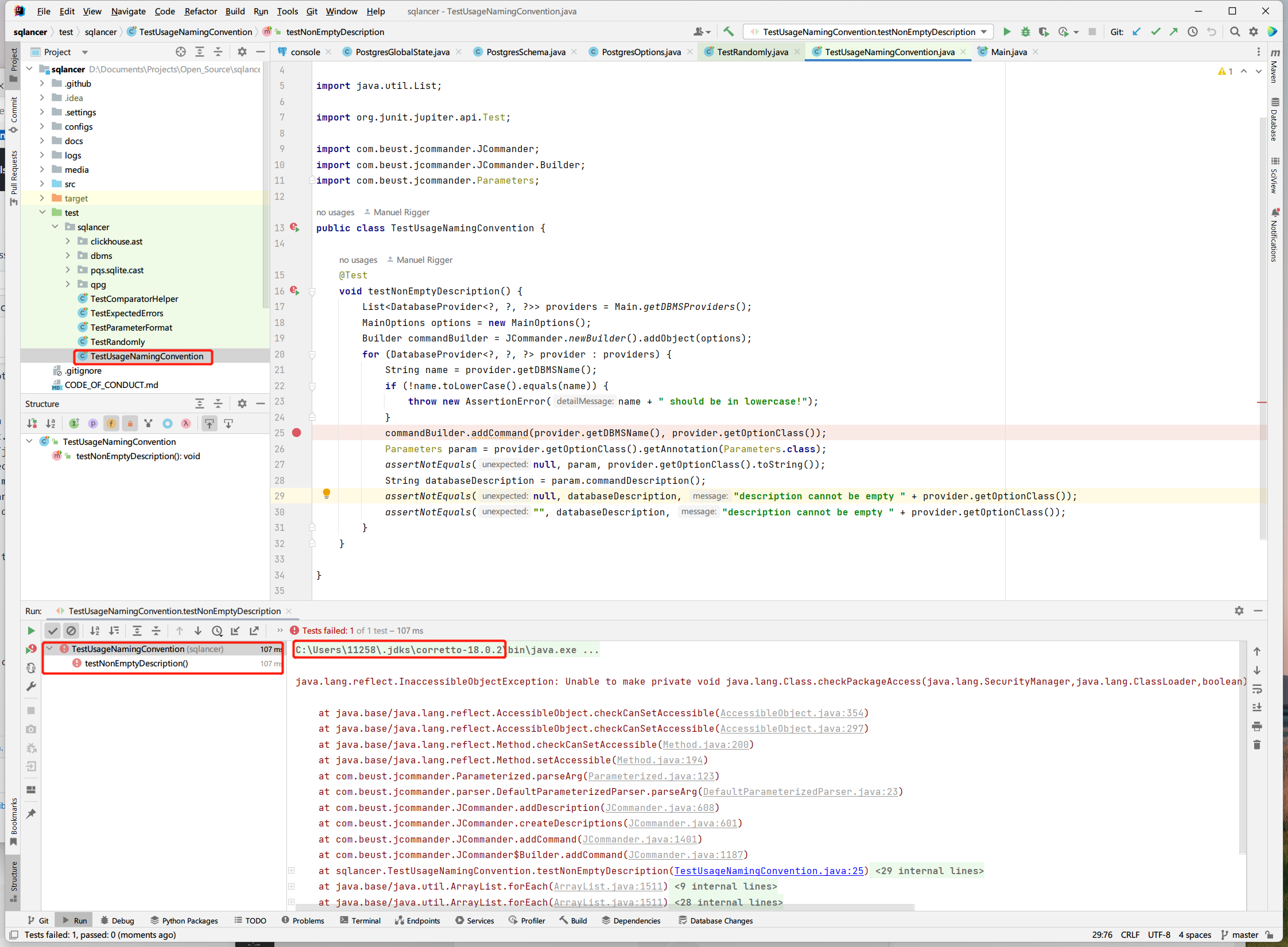 Compilability: TestUsageNamingConvention is not compliant with the ...