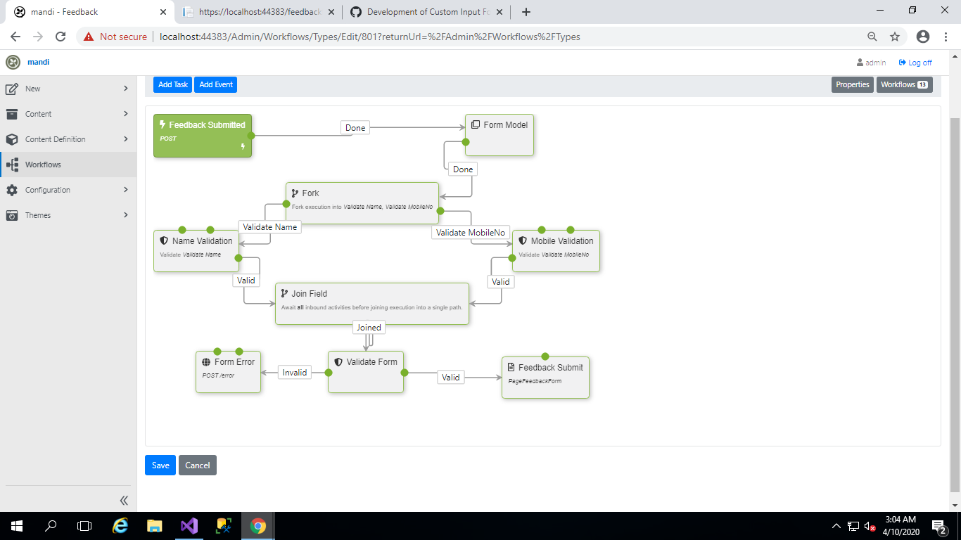 Development of Custom Input Forms · Issue #5889 · OrchardCMS/OrchardCore · GitHub