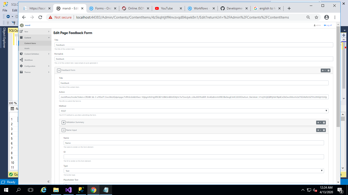 Development of Custom Input Forms · Issue #5889 · OrchardCMS/OrchardCore · GitHub