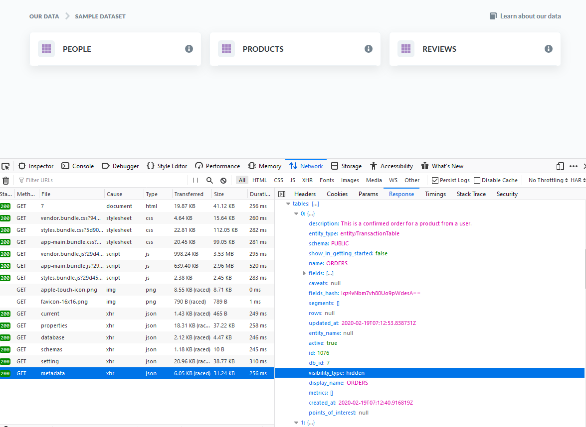 Hidden tables show in "our data" page when it is marked as technical/cruft · Issue #9759 ...