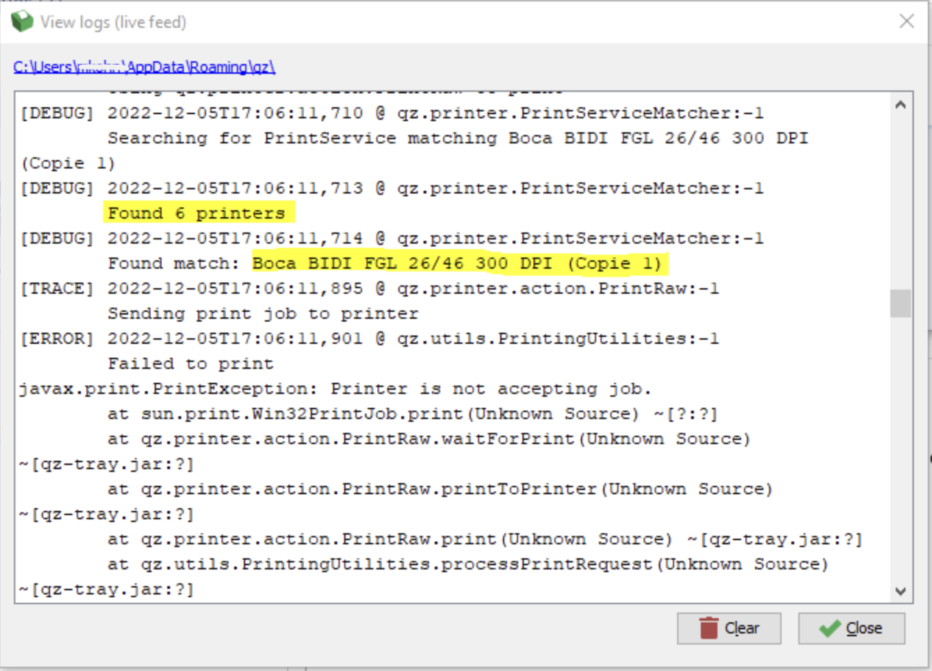 QZ Tray doesn’t refresh its printer list when a USB printer is deleted · Issue #1049 · qzind ...