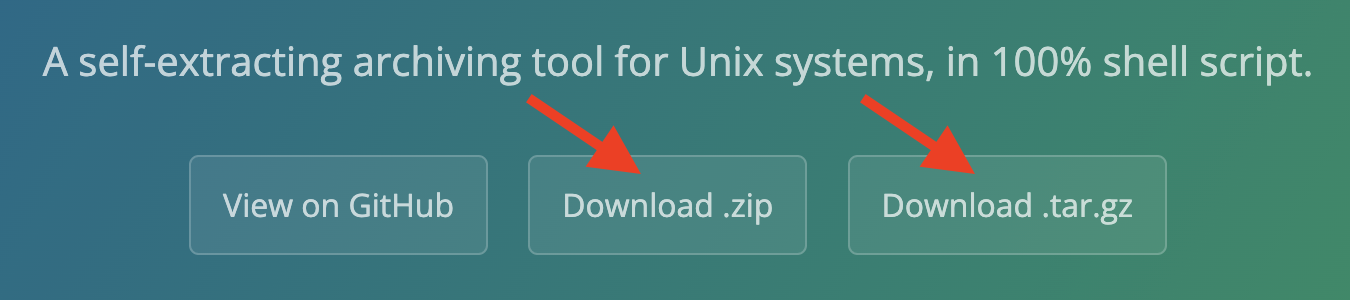 Website: ZIP and TARBALL links only provide documentation · Issue #312 · megastep/makeself · GitHub