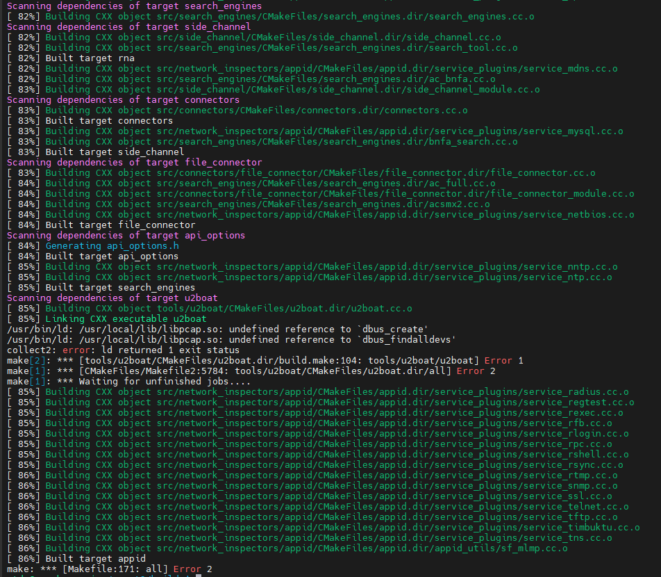 Error during installation · Issue #306 · snort3/snort3 · GitHub