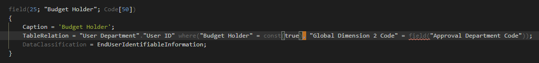 Spurious syntax errors when adding conditions to FlowField CalcFormula expression: "'FIELD ...