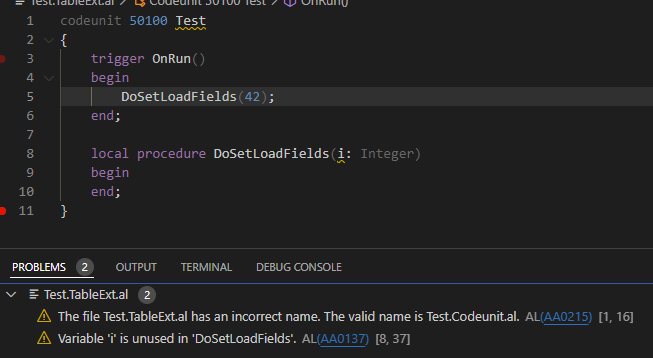Unrelated procedure named SetLoadFields() crashes AA0242 analyser ...