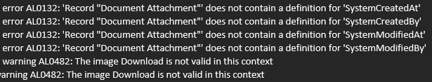 System audit table fields are only usable from BC17 onwards, but VS Code / AL do not error when ...