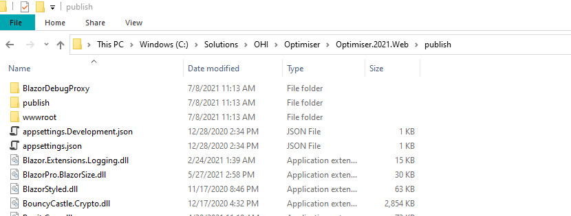 Publishing A Net 6 Application To A File Directory Can Result In Extraneous Content · Issue 0025