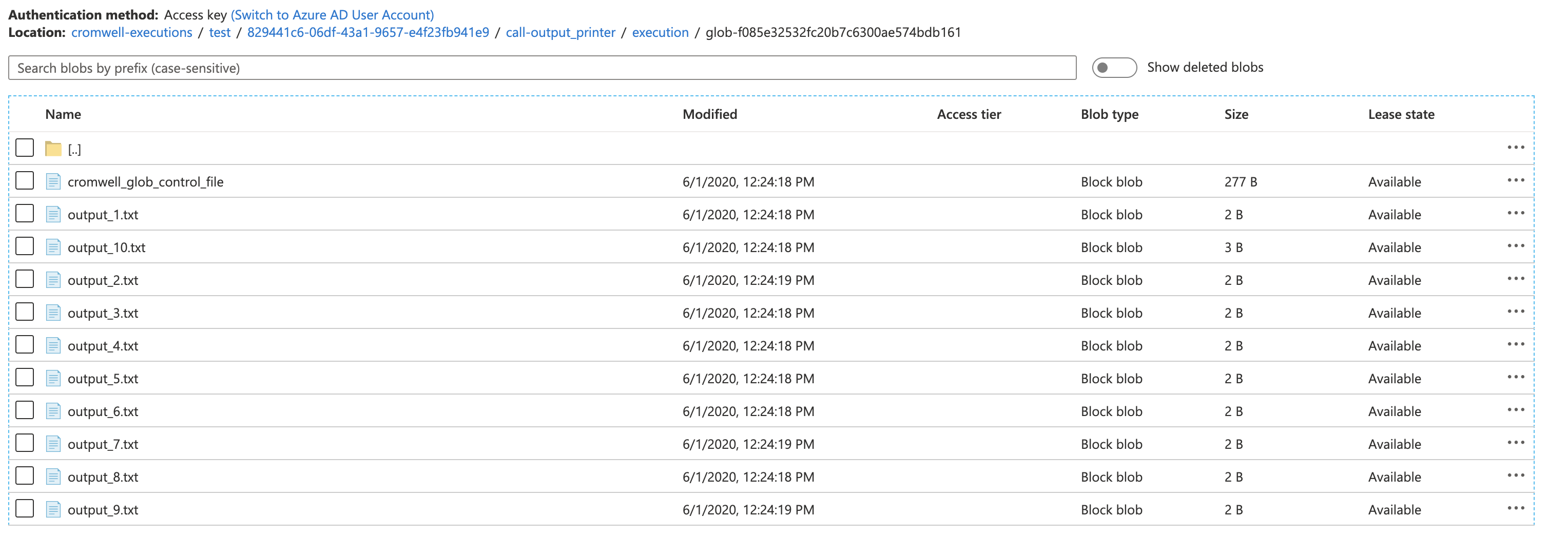 WDL glob non-functional · Issue #99 · microsoft/CromwellOnAzure · GitHub