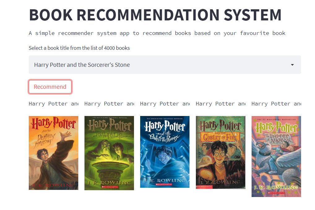 GitHub - ashok426/Recommender-System: Book Recommendation Using ...