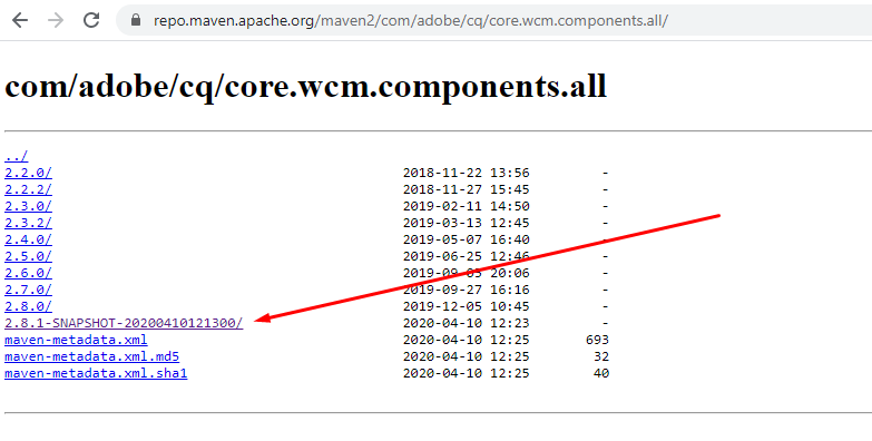 Snapshot version in the Maven artifactory · Issue #987 · adobe/aem-core-wcm-components · GitHub