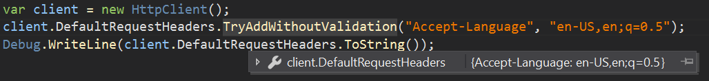 TryAddWithoutValidation works differently for HttpClient.DefaultRequestHeaders and ...