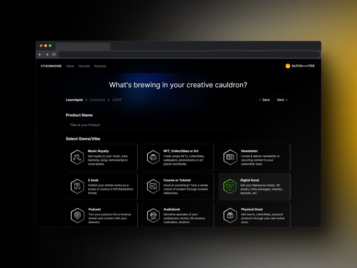 GitHub - Open-Sorcerer/EthComVerse: Token-Gated Creator Economy
