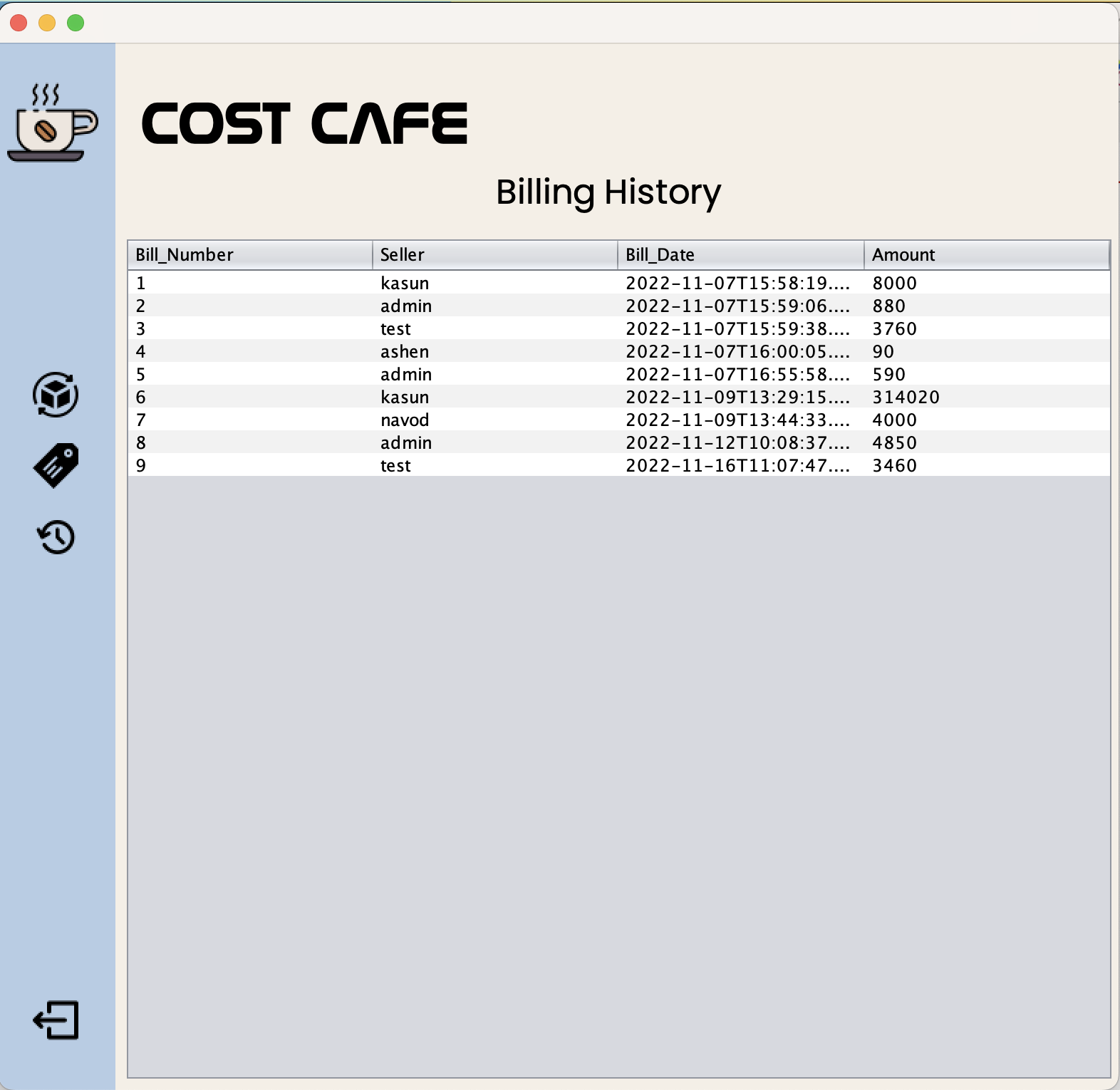 GitHub - DeegayuA/COST-CAFE: Java project done for 2nd year 1st sem.