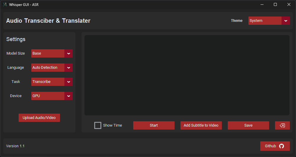 Whisper GUI app with customtkinter · openai whisper · Discussion #1079 · GitHub