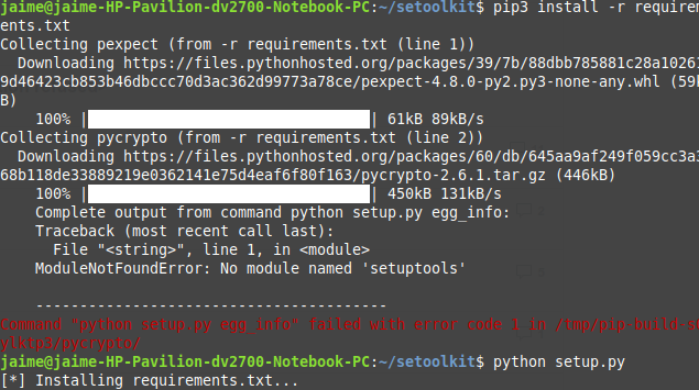 instalation error in linux mint · Issue #726 · trustedsec/social-engineer-toolkit · GitHub