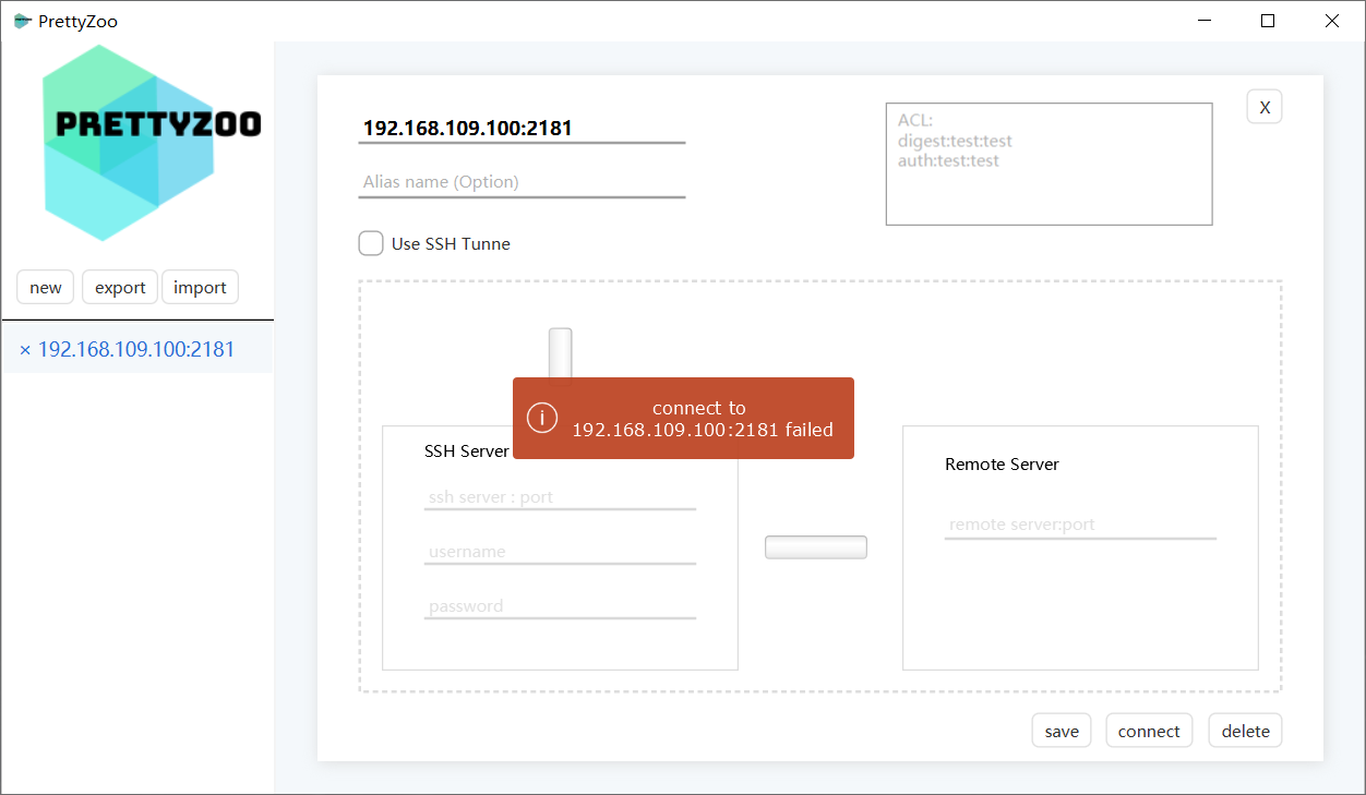 在Windows中安装prettyZoo，连接linux虚拟机中的zk，显示连接异常，倒是连接不上，其他客户端都能连上 · Issue #170 · vran-dev/PrettyZoo ...