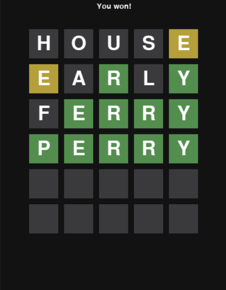 GitHub - jbrouwer5/Wordle: Recreated the popular NYT game in Python using Pygame