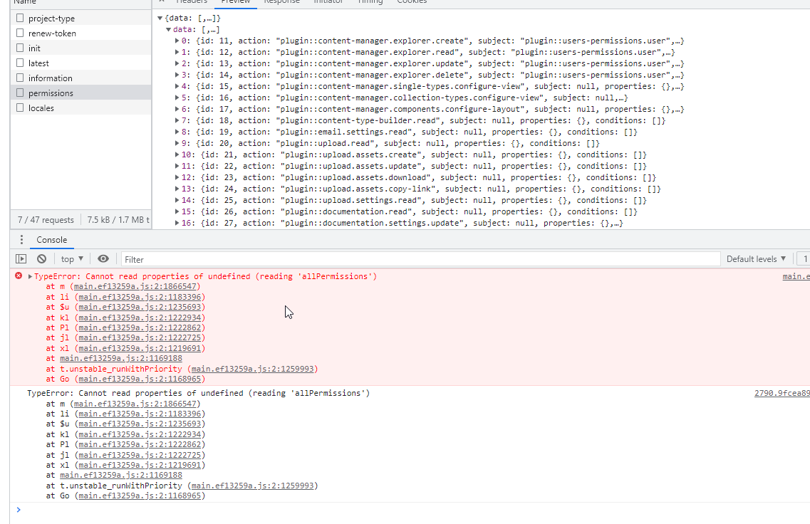 plugin-users-permissions gives white screen · Issue #12384 · strapi/strapi · GitHub