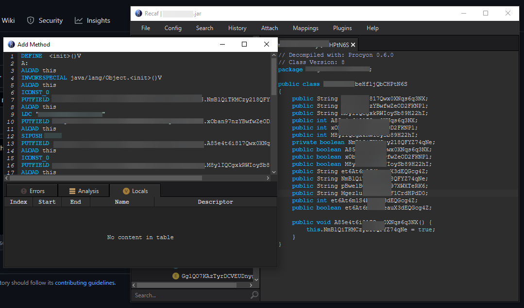 [question] How To Add Or Edit Method · Issue 547 · Col E Recaf · Github