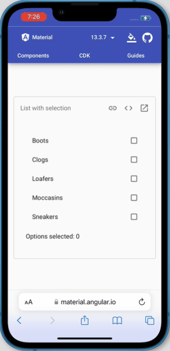 bug(mat-selection-list): Focus "ghosts" on iOS · Issue #24916 · angular/components · GitHub