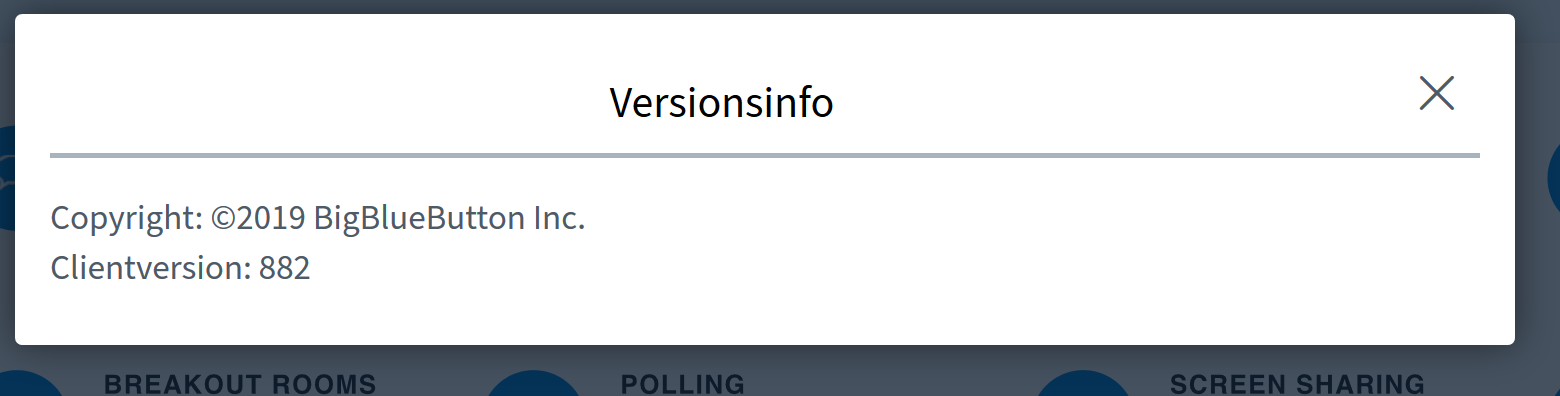 Show BBB-Version in HTML5-Client · Issue #9264 · bigbluebutton/bigbluebutton · GitHub