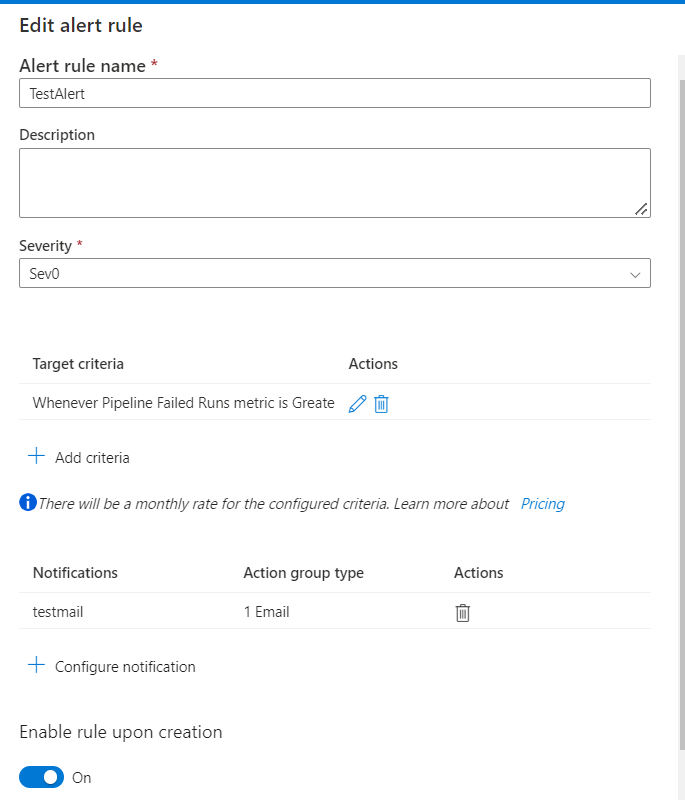 Metric Based Alerts in Azure Data Factory not triggering alert after every failure · Issue ...