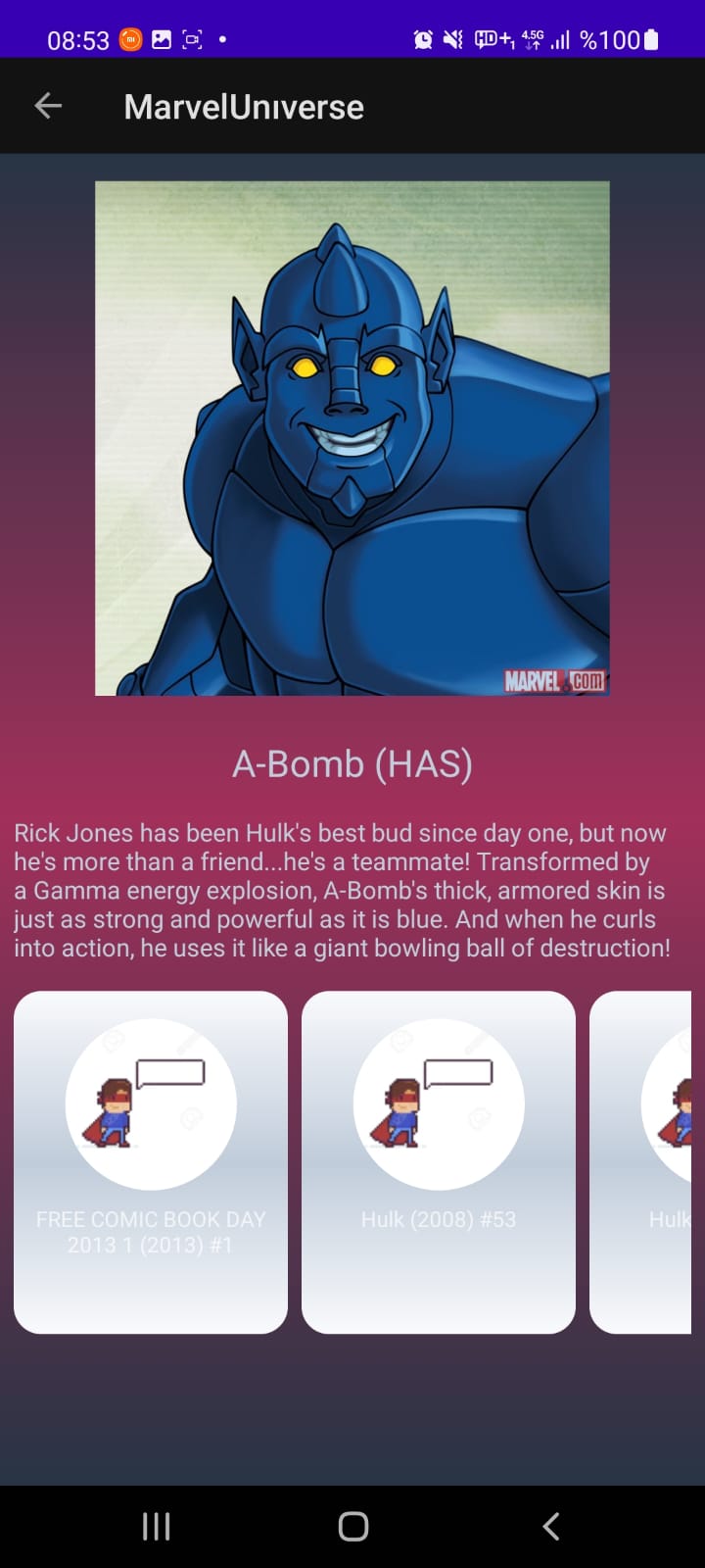 GitHub - mertbuyuk/MarvelUniverse