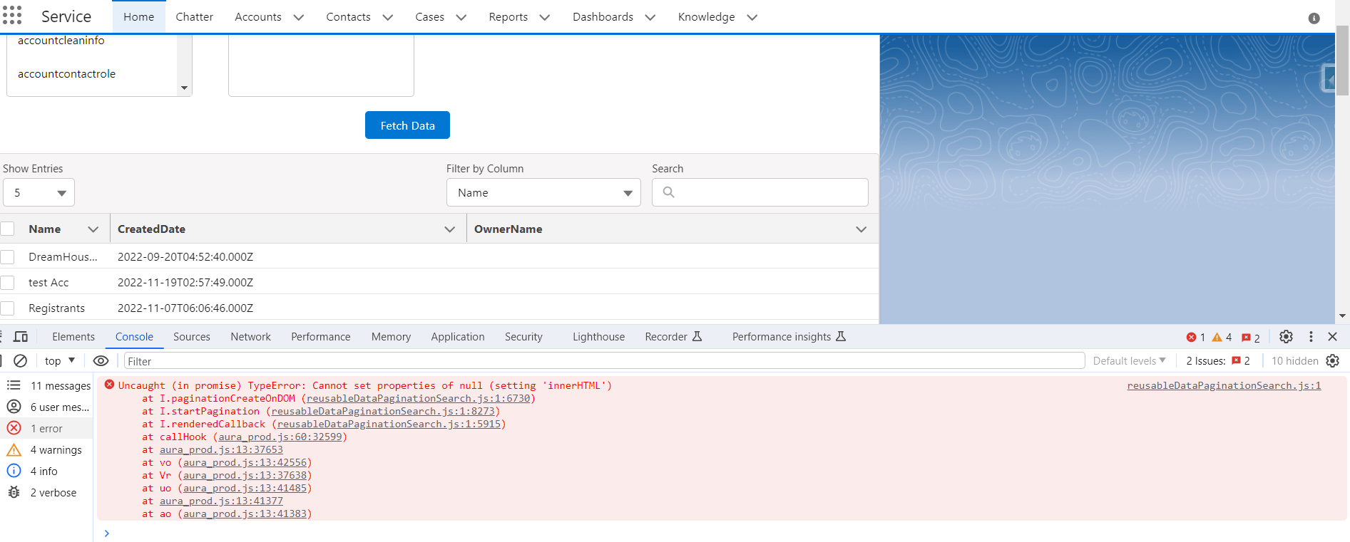 I Am Getting Below Error While Using This Reusable Datatable Component · Issue 4 · Nisar 99 5928