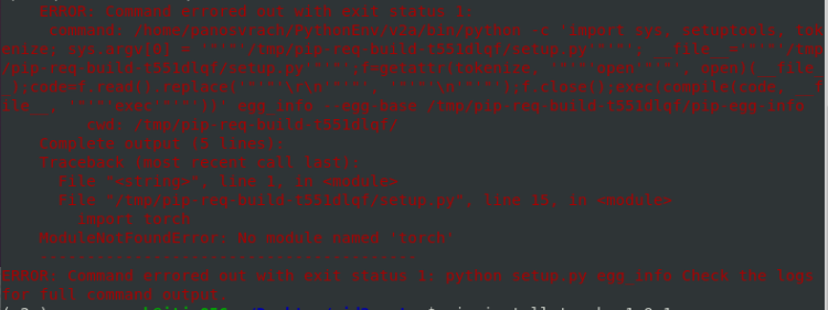 Error while running requirements.txt · Issue #44 · MoyGcc/vid2avatar · GitHub