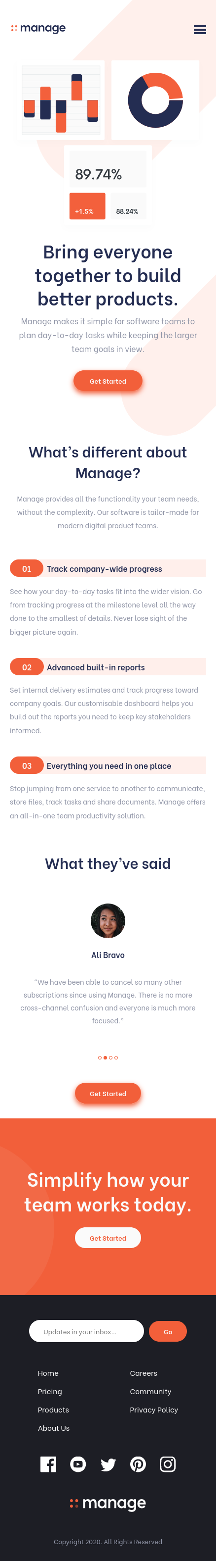 GitHub - SakonBel/manage-landing-page-FEM