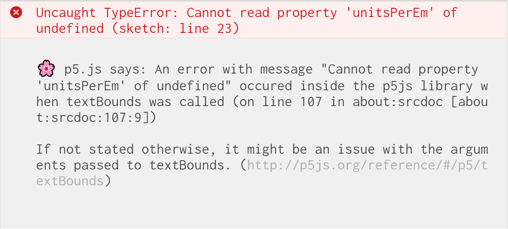 textBounds not present in reference · Issue #5346 · processing/p5.js · GitHub