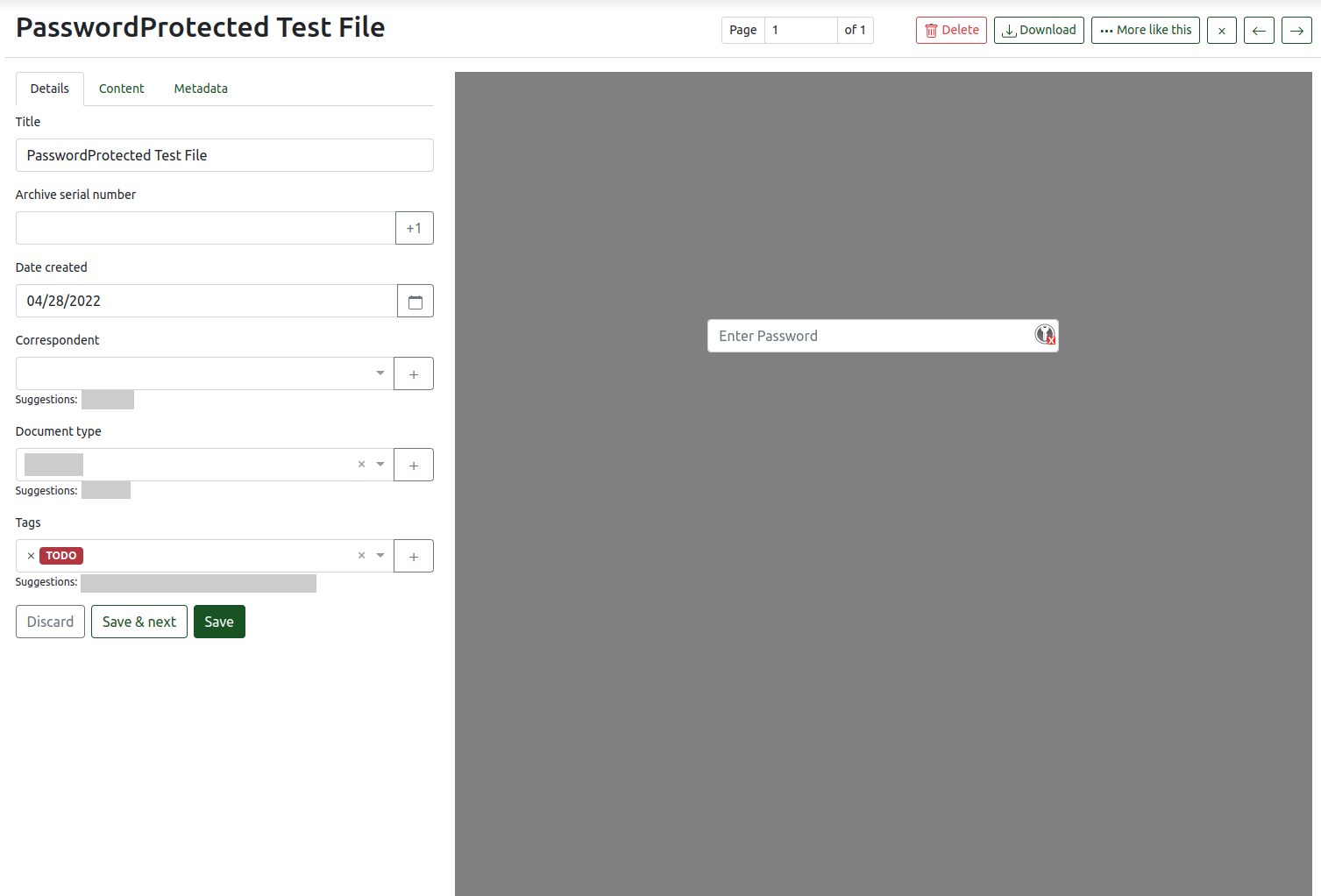 [BUG] Password field #564 doesn't disappear if no password is entered · Issue #823 · paperless ...