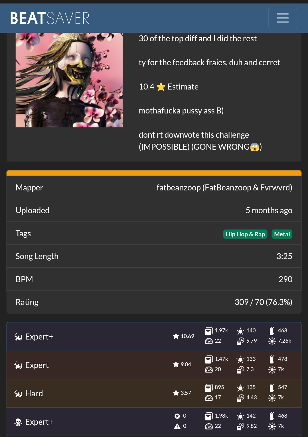 [Request] Update ScoreSaber star values · Issue #115 · beatmaps-io/beatsaver-main · GitHub