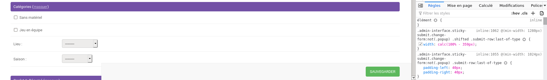 Sticky submit row should use 100% width · Issue #113 · fabiocaccamo/django-admin-interface · GitHub