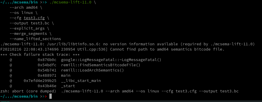 Can't use mcsema-disass · Issue #732 · lifting-bits/mcsema · GitHub