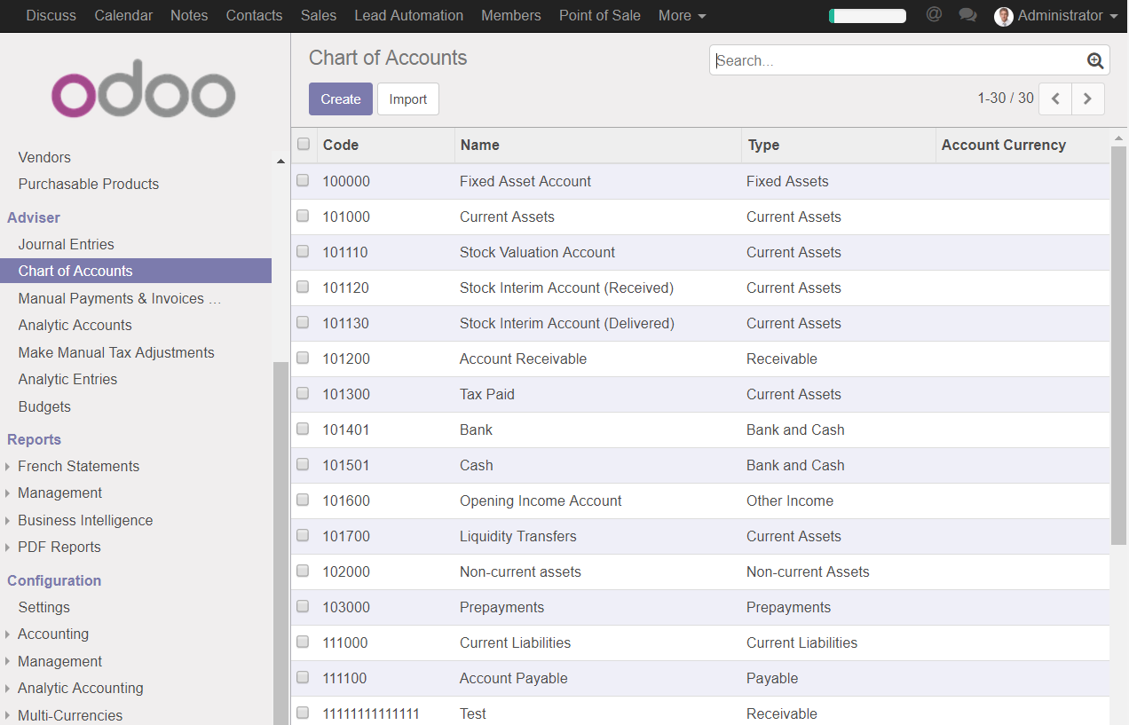 Installed but does not appear in chart of account configuration. · Issue #18373 · odoo/odoo · GitHub