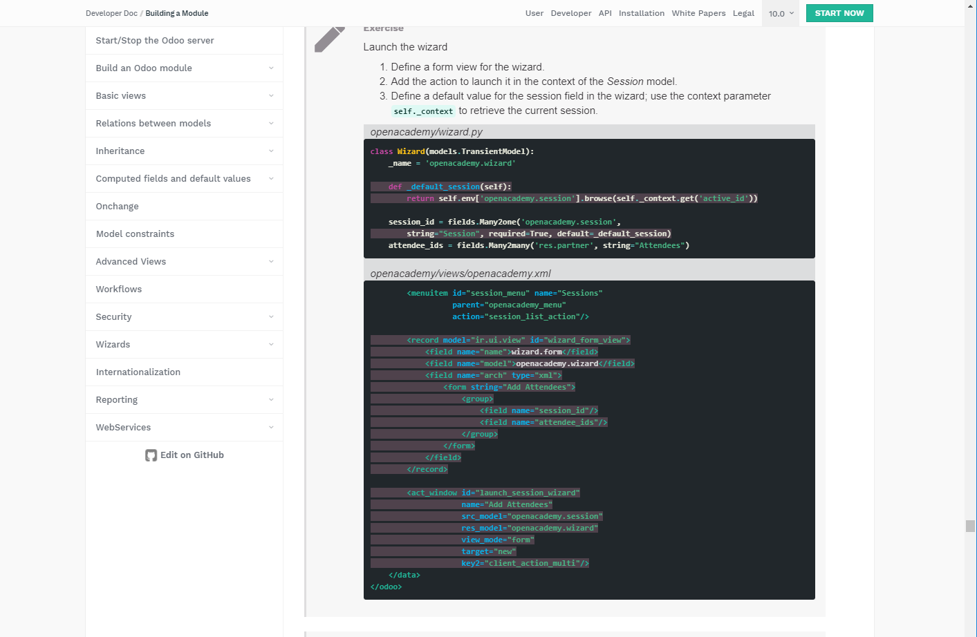 Attach solution screenshots against Exercise code · Issue #23585 · odoo ...