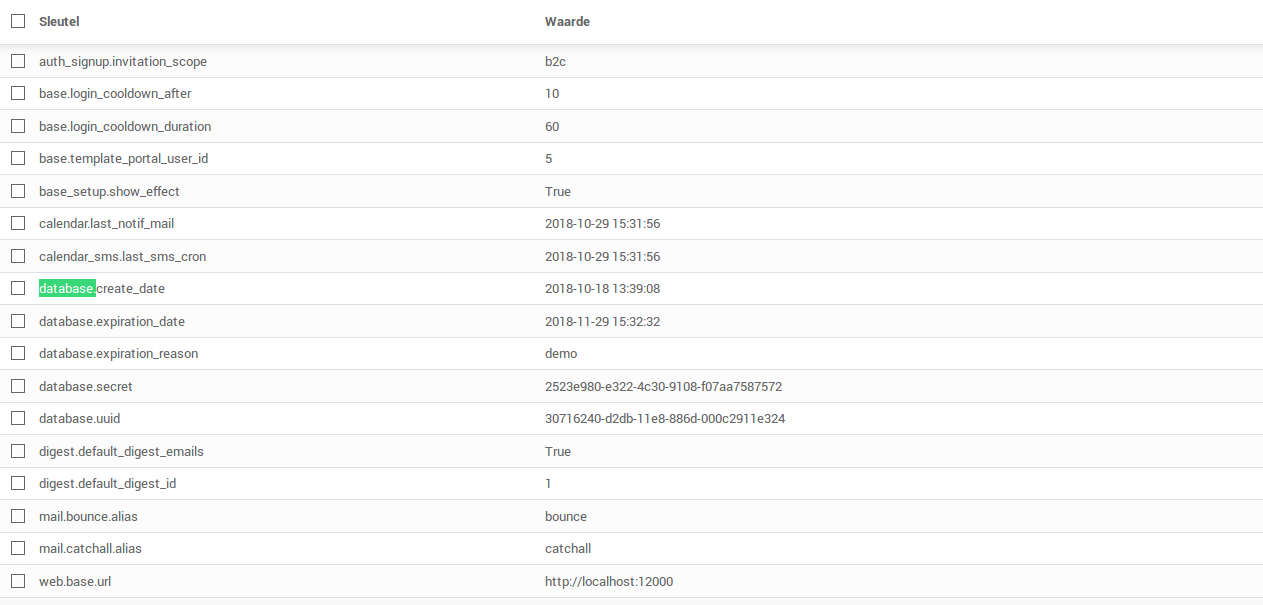 [12.0] unable to see license key in ir.config_parameters · Issue #28265 ...