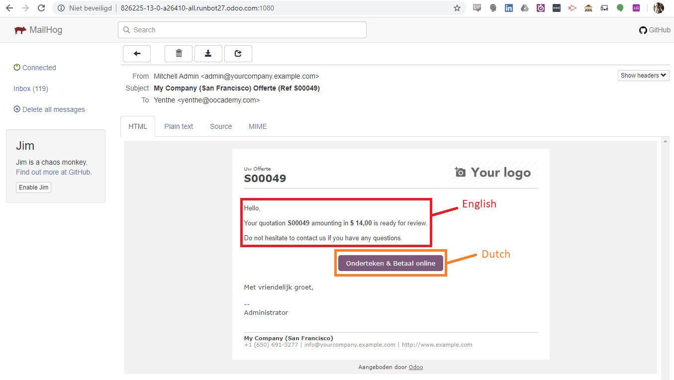 [13.0] Quotation/order email sent in wrong language · Issue #42740 · odoo/odoo · GitHub