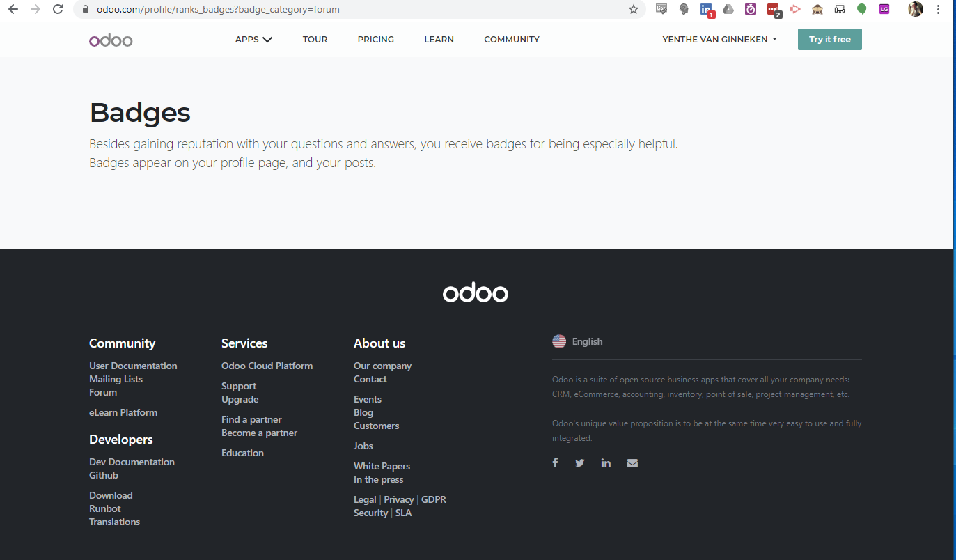 Odoo help forum: badges · Issue #45579 · odoo/odoo · GitHub