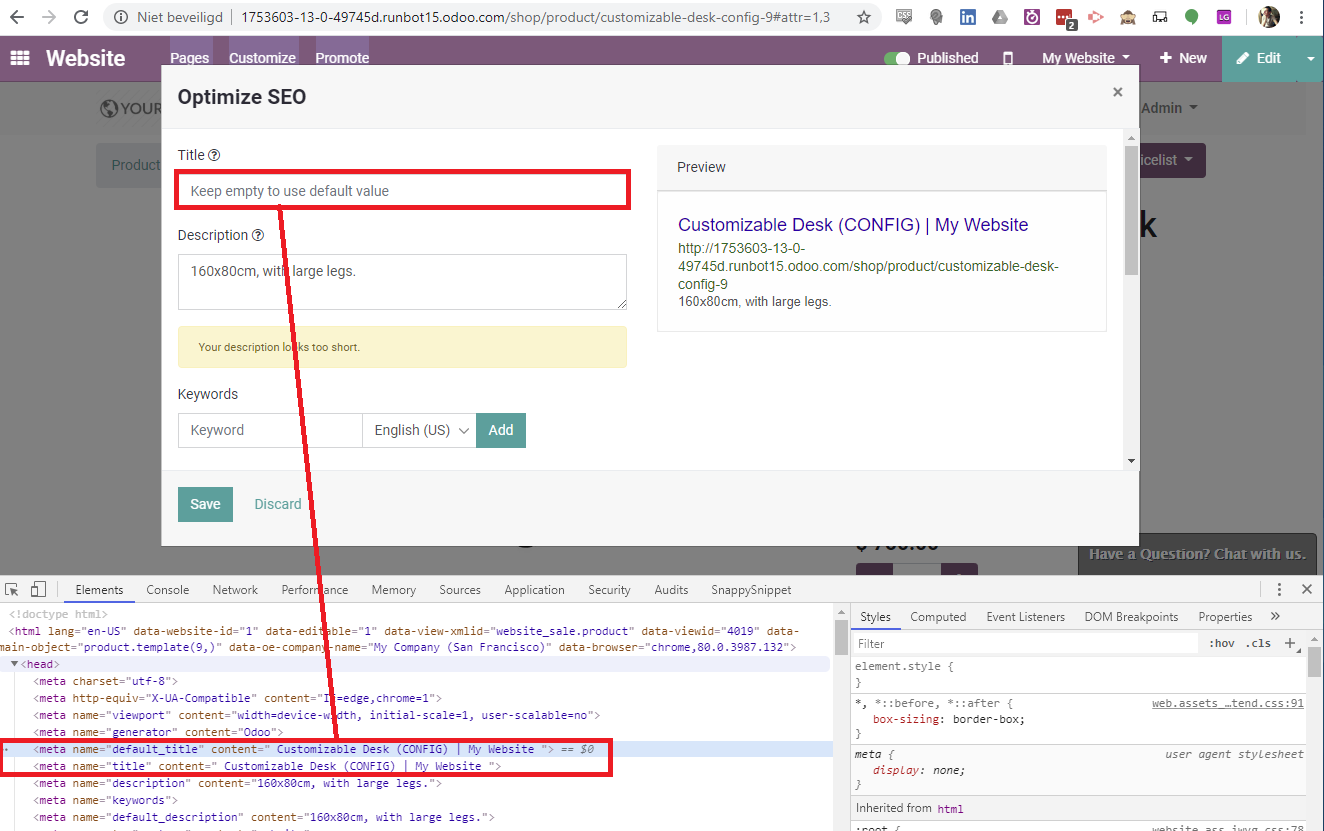 130 Website Passing Title And Defaulttitle As Metadata Will Result In No Seo Title Being 