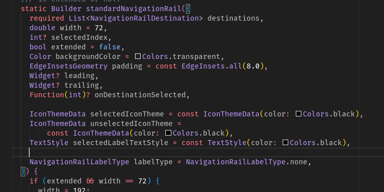 [flutter Adaptive Scaffold] Navigation Rail Items Not Considering Navigationrailtheme Values