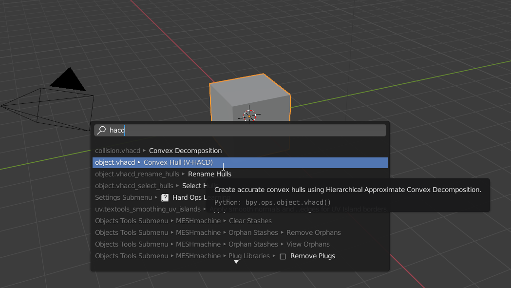 No "Convex Hull V-HACD" option from search results? · Issue #11 ...